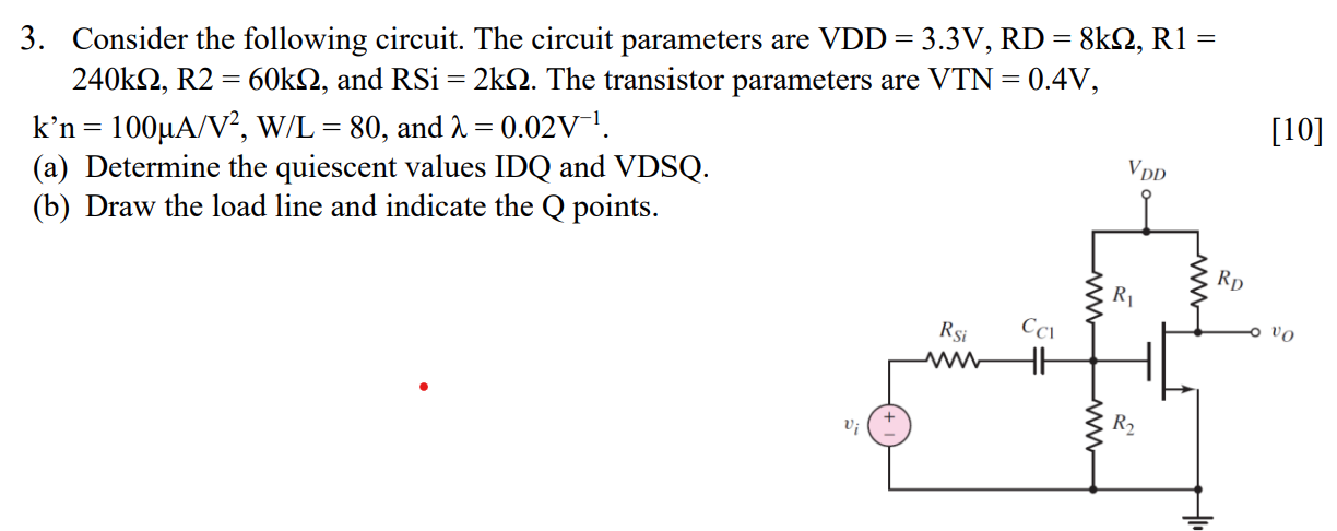 Solved 3. Consider the following circuit. The circuit | Chegg.com