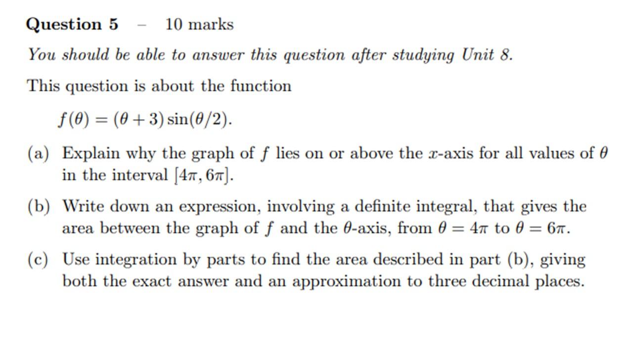 Solved Question 5 10 Marks You Should Be Able To Answer This 8699