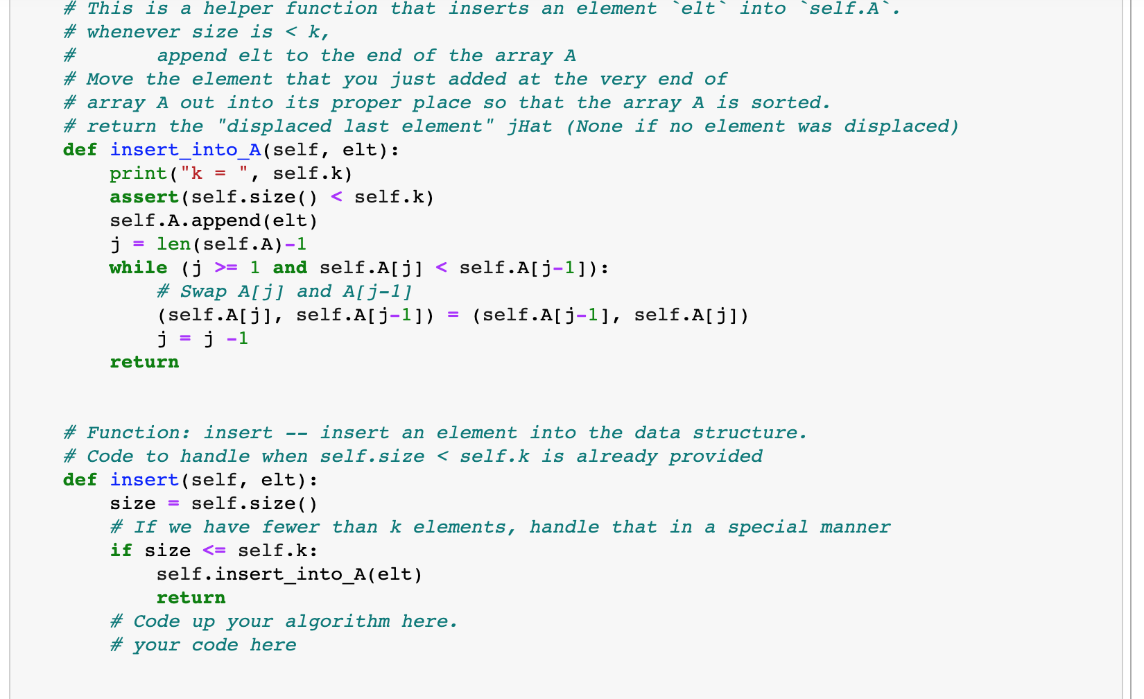 Solved lass Topkнeap:\# Function: Delete top k−− delete an | Chegg.com