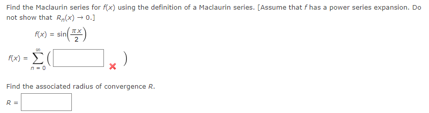 Solved Find the Maclaurin series for f(x) using the | Chegg.com