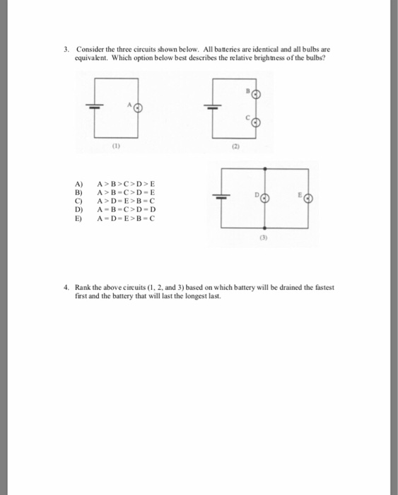 Solved 3. Consider the three circuits shown below. All | Chegg.com