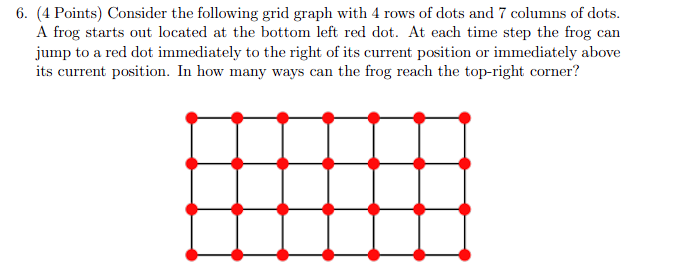 Solved (4 Points) Consider the following grid graph with 4 | Chegg.com