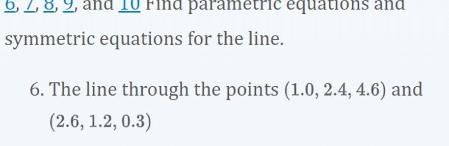 Solved Find the parametric equations and symmetric equations | Chegg.com
