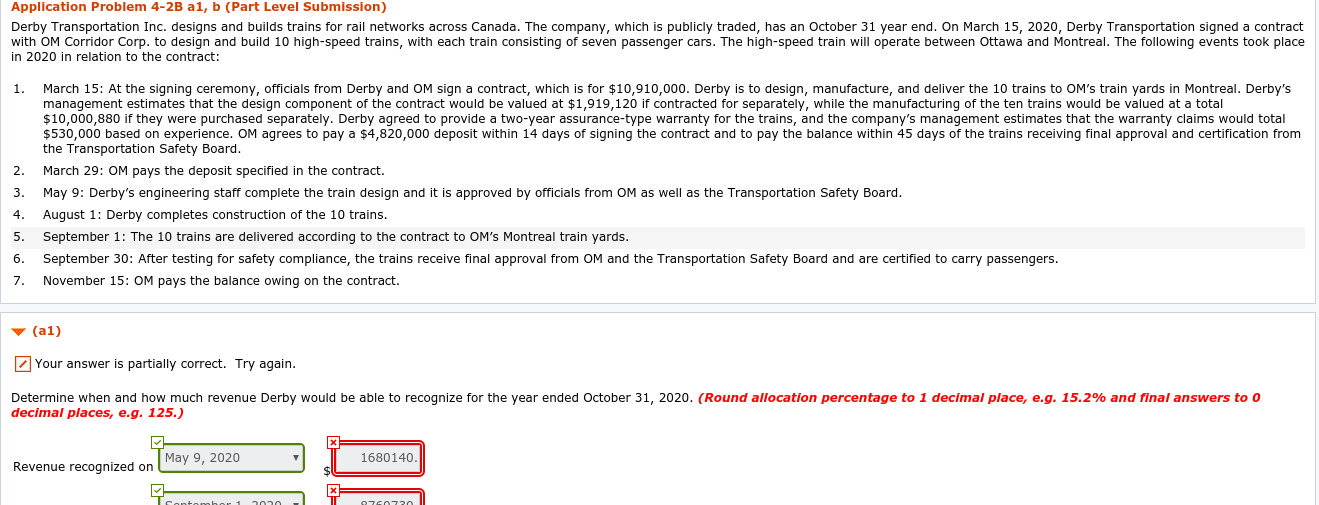 Application Problem 4-2B al, b (Part Level | Chegg.com
