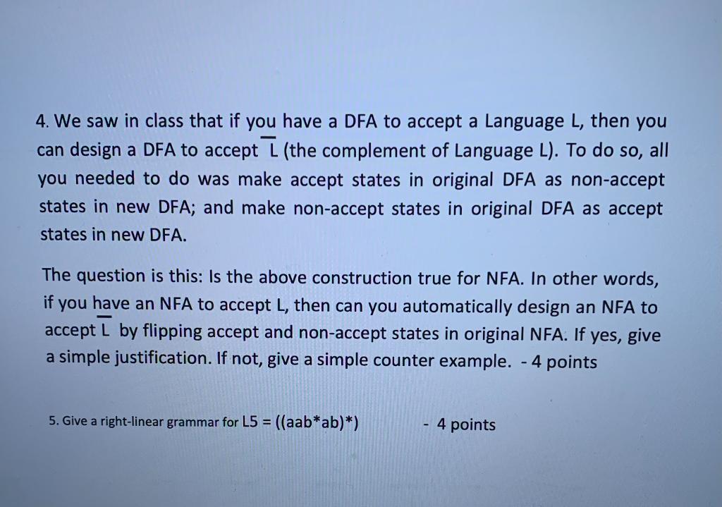 Solved 1. Convert the following NFAs to DFAs - 4 points2. | Chegg.com
