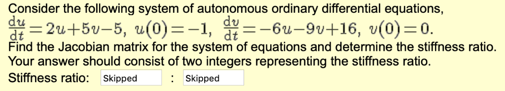 Solved Consider the following system of autonomous ordinary | Chegg.com