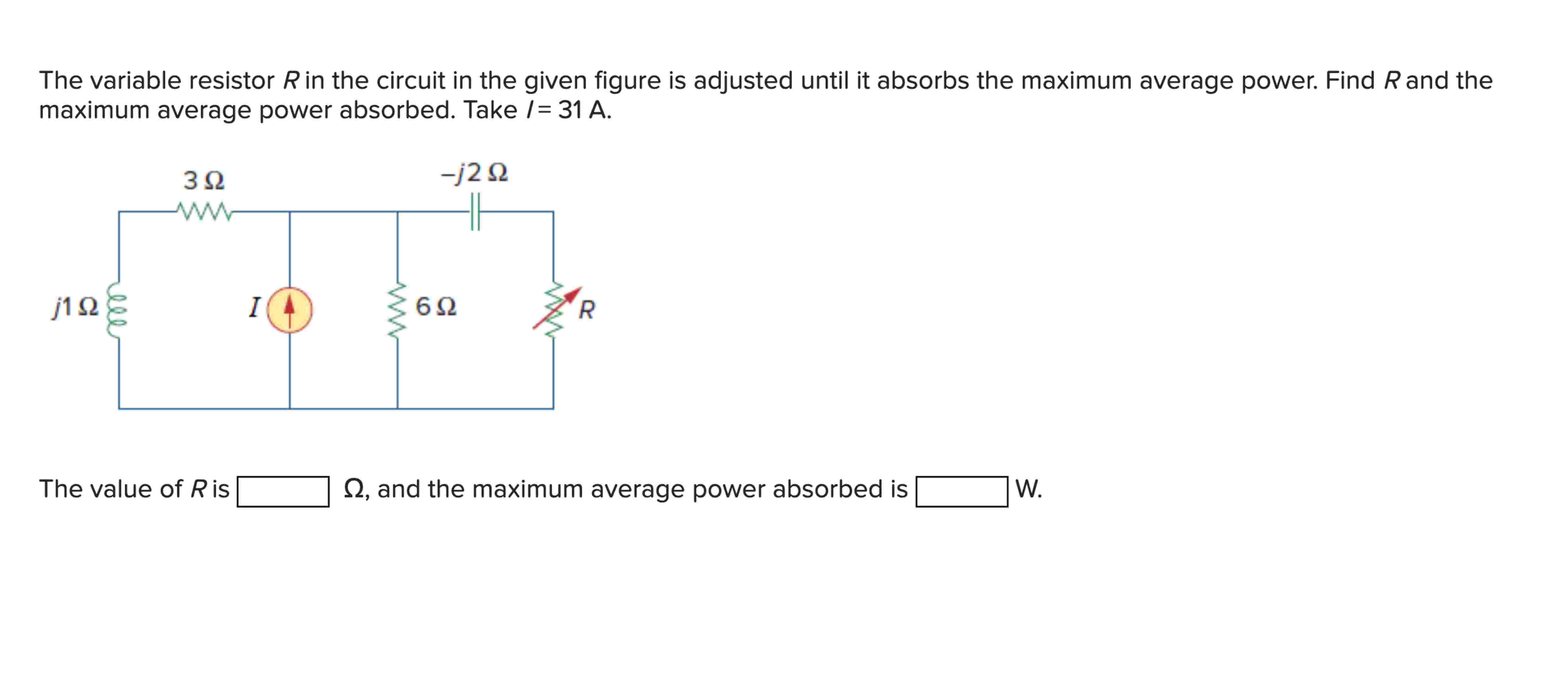 The variable resistor \( ﻿R \) ﻿in the circuit in the | Chegg.com