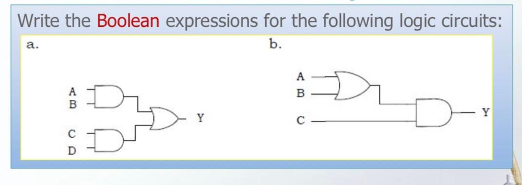 Solved Write the Boolean expressions for the following logic | Chegg.com