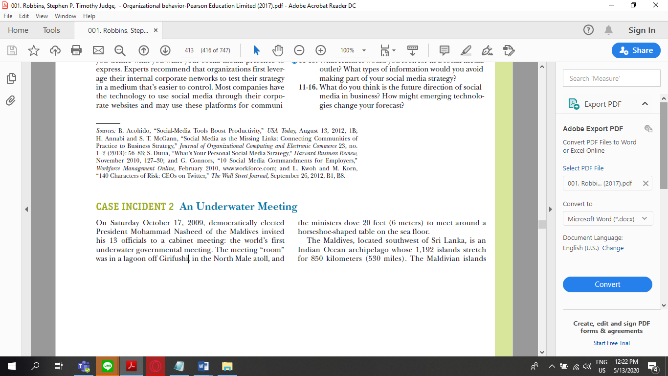 Solved - 5 x 001. Robbins, Stephen P. Timothy Judge - | Chegg.com