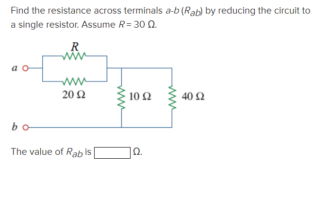 Solved Find the resistance across terminals a−b(Rab) by | Chegg.com