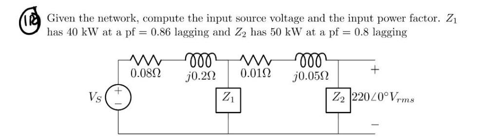 Solved IR Given the network, compute the input source | Chegg.com