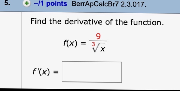Solved 2. 0/1 points | Previous Answers BerrApCalcBr7 | Chegg.com