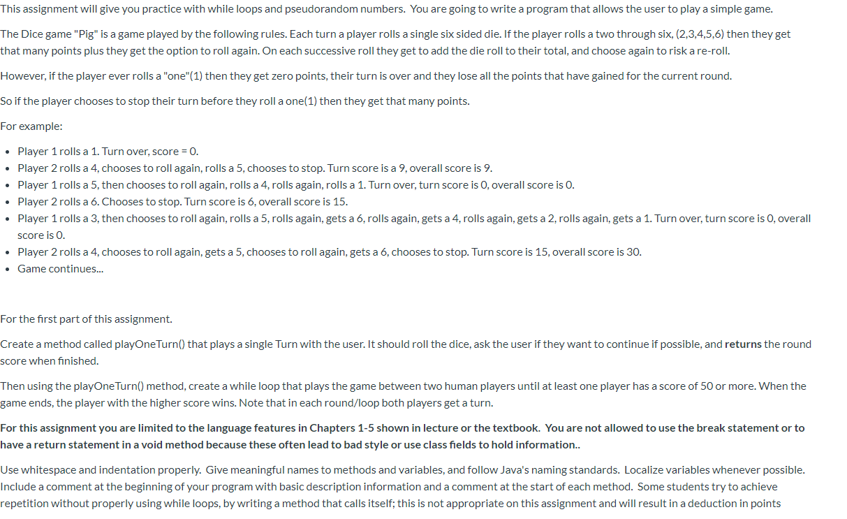 Solved This assignment will give you practice with while | Chegg.com