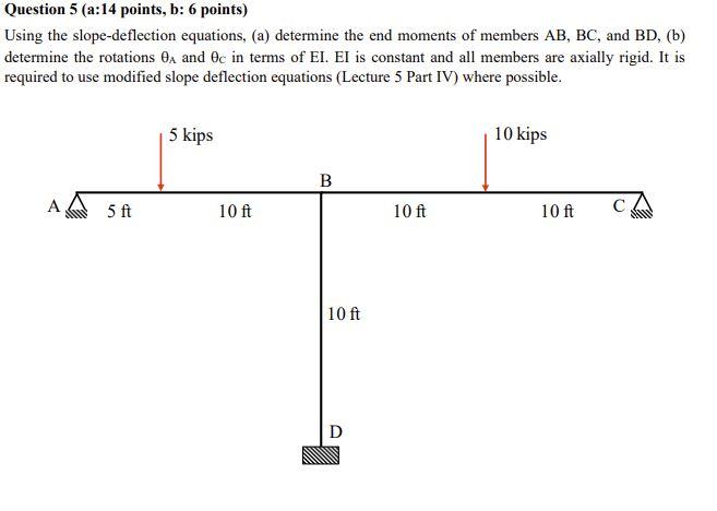 Solved Question 5 (a:14 points, b: 6 points) Using the | Chegg.com