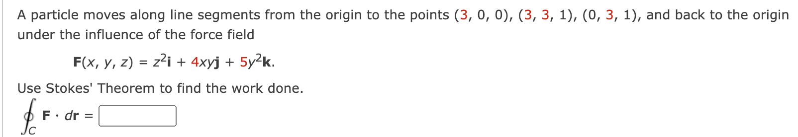 Solved A particle moves along line segments from the origin | Chegg.com