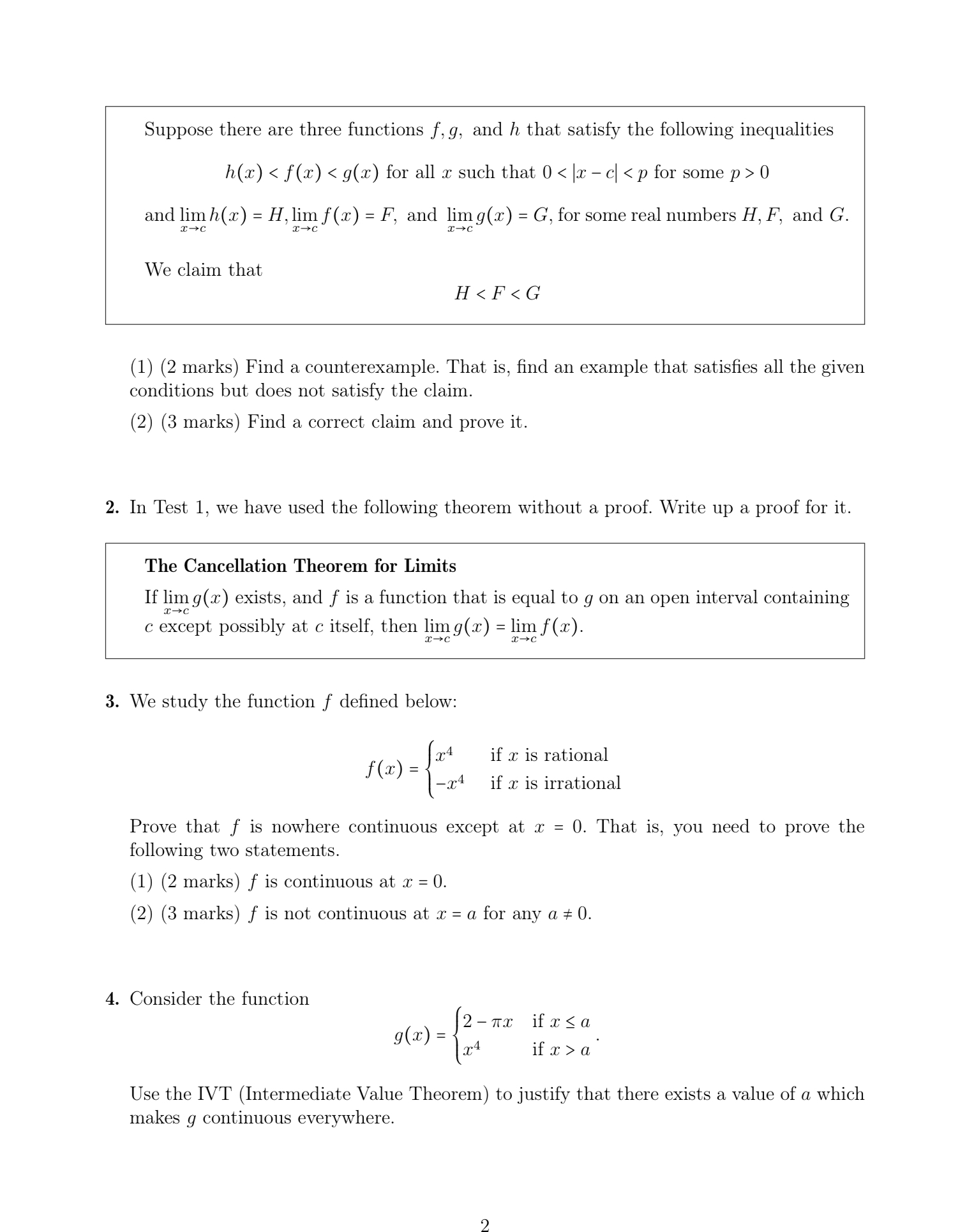 Solved 1. Let's recall the Pinching (Squeeze) theorem | Chegg.com