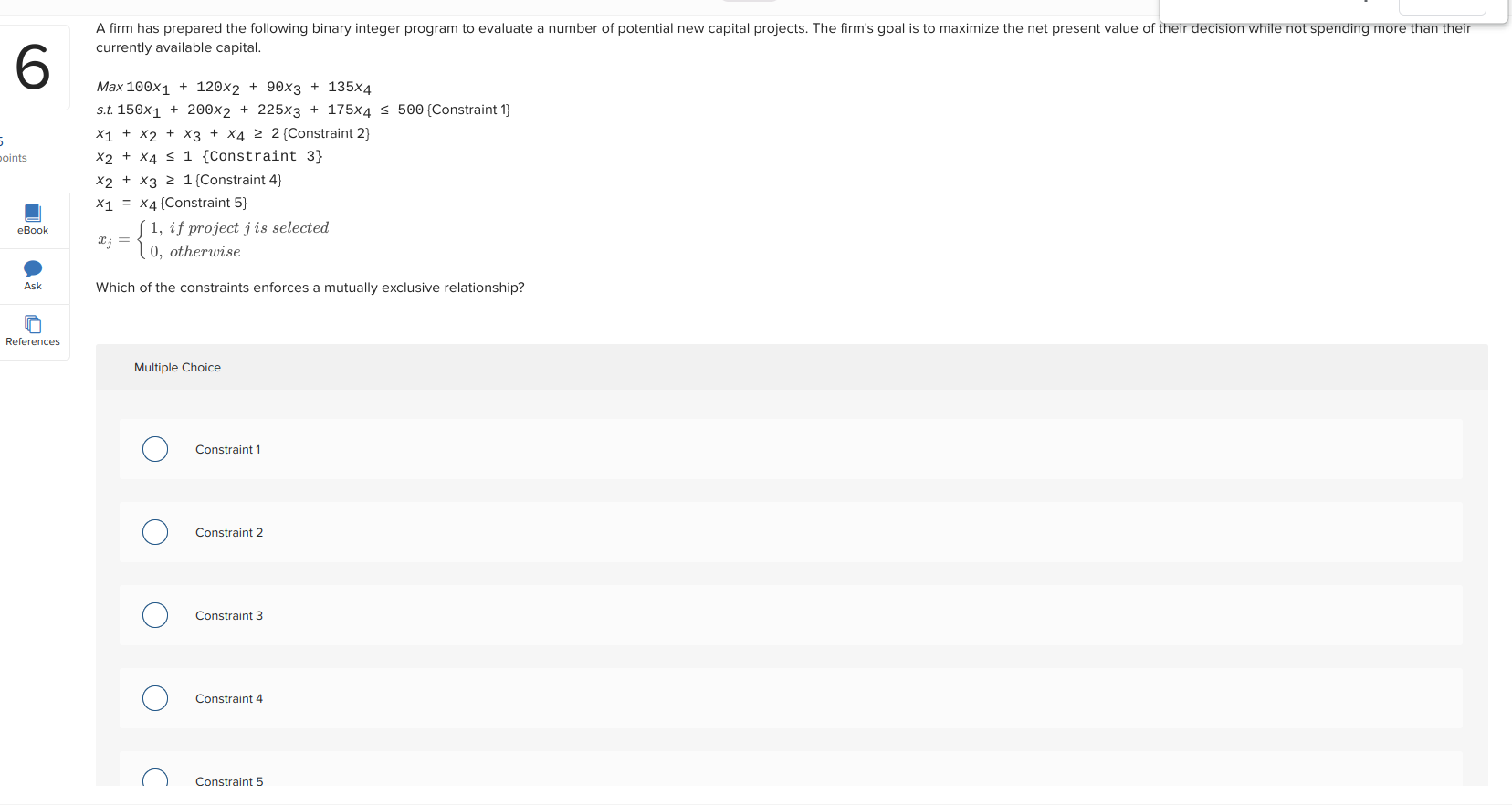 Solved currently available capital. | Chegg.com