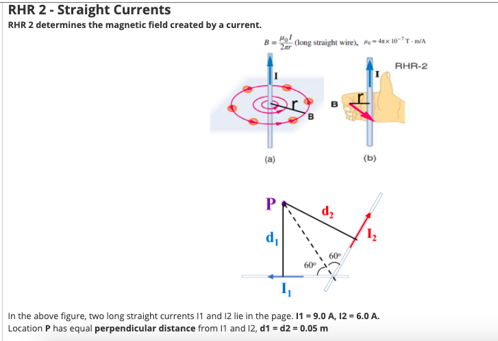 Solved RHR 2 - Straight Currents RHR 2 determines the | Chegg.com