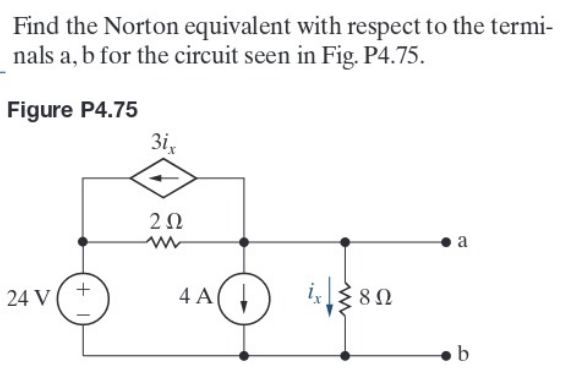 Solved Find the Norton equivalent with respect to the | Chegg.com