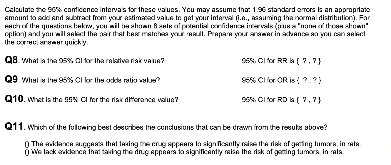 Solved Calculate the 95% confidence intervals for these | Chegg.com
