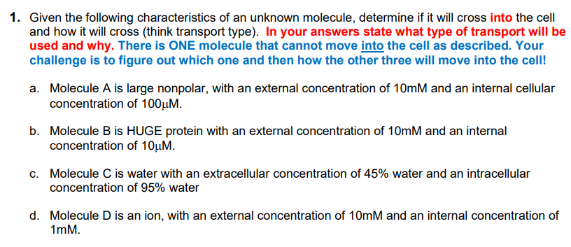 Solved 1. Given the following characteristics of an unknown | Chegg.com