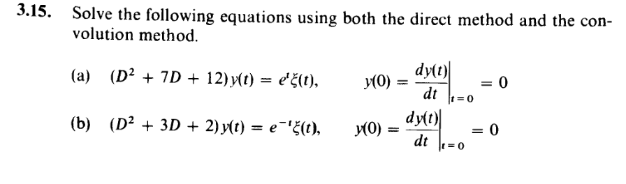 Solved Solve the following equations using both the direct | Chegg.com