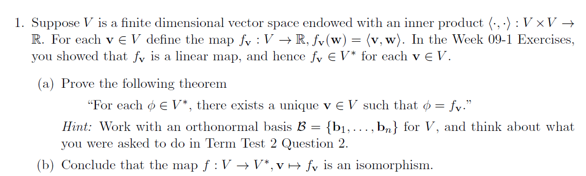 Solved 1. Suppose V is a finite dimensional vector space | Chegg.com