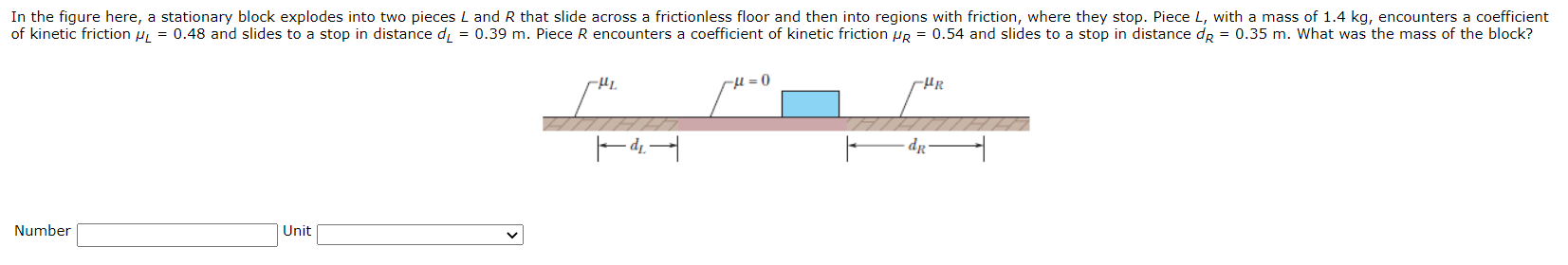 Solved In the figure here, a stationary block explodes into | Chegg.com
