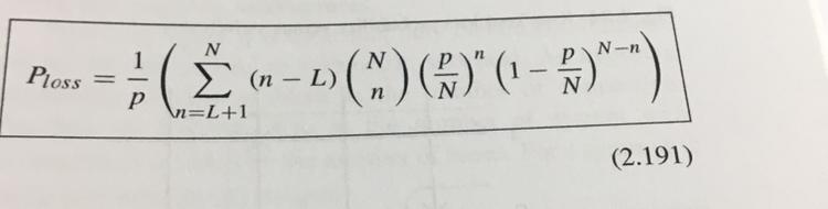 48. Computer Project: Plot the Knockout switch loss | Chegg.com