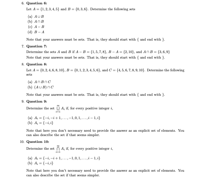 Solved 6. Question 6: Let A = {1, 2, 3, 4, 5) and B = | Chegg.com