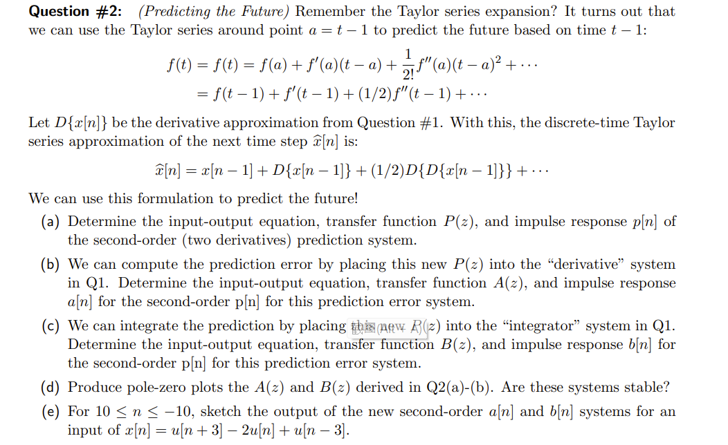 Q1 an approximate derivative system h[n] and | Chegg.com