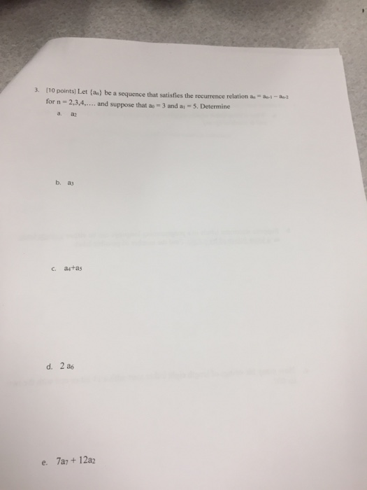 Solved Let {a_n} be a sequence that satisfies the recurrence | Chegg.com