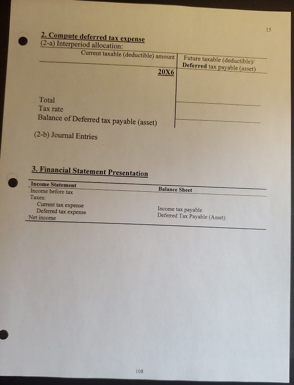 Solved Homework #1: Accounting for Income Taxes by SFAS No. | Chegg.com