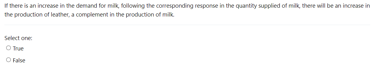 Solved The market supply curve is a horizontal summation of | Chegg.com