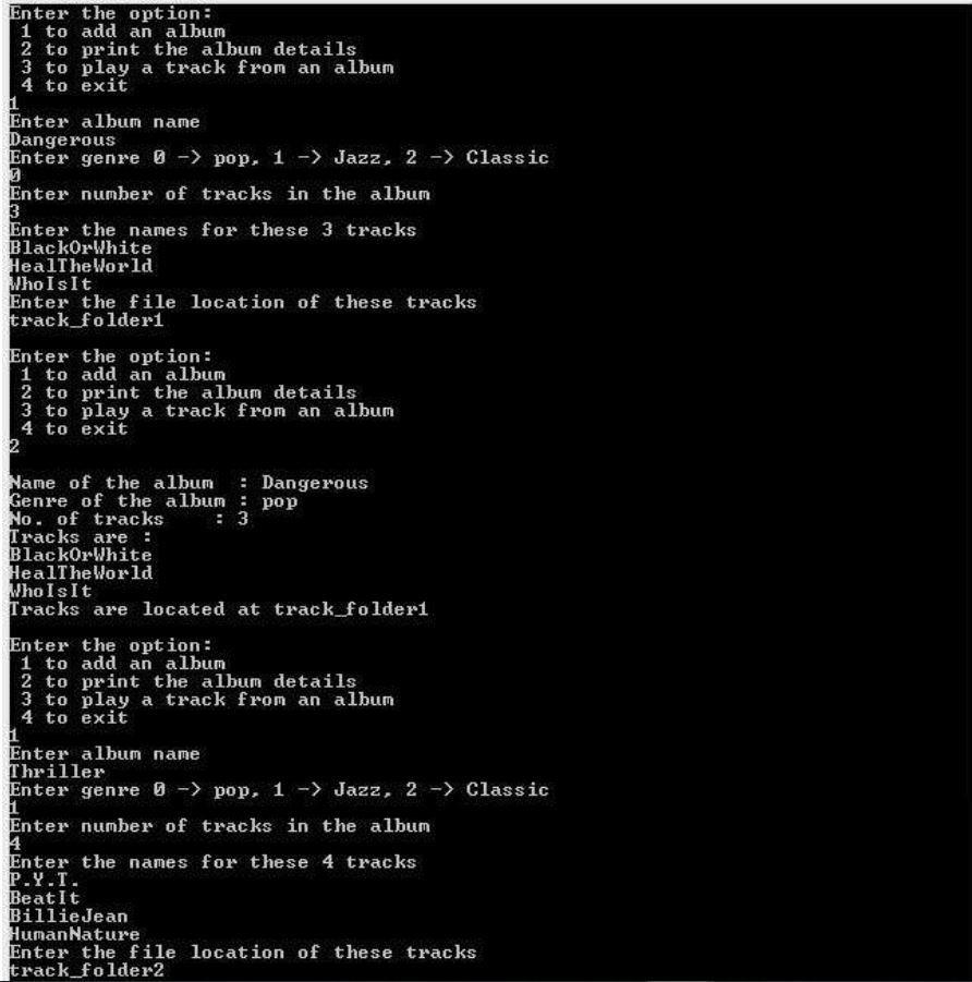 Solved Write A Complete C Program To Create A Music