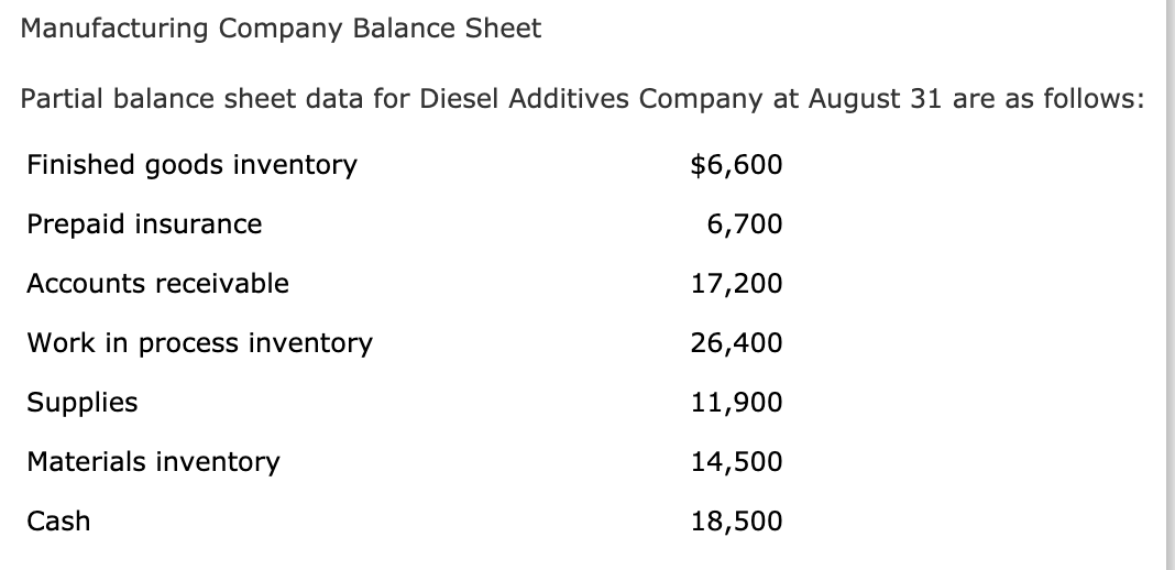 Solved #10 chapter 15 Manufacturing Company Balance | Chegg.com