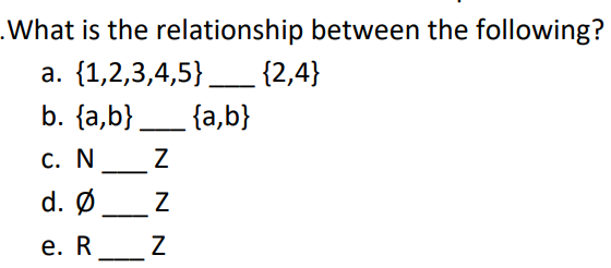 Solved What is the relationship between the following? a. | Chegg.com