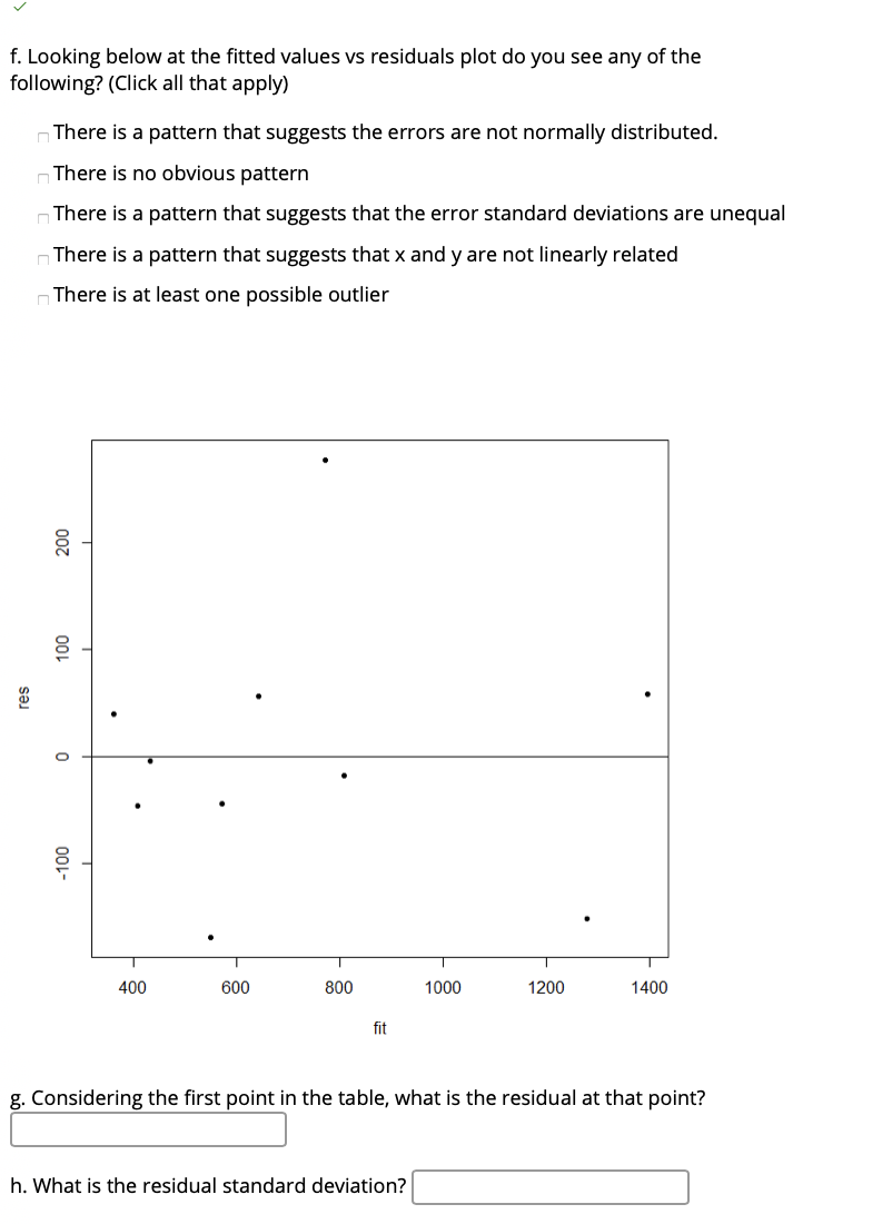 Solved 28 In the last homework, you calculated a regression | Chegg.com