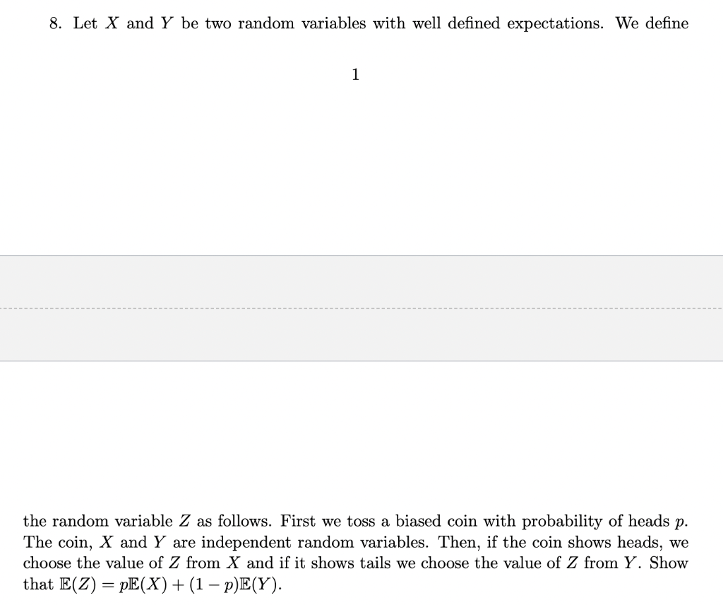Solved 8. Let X and Y be two random variables with well | Chegg.com