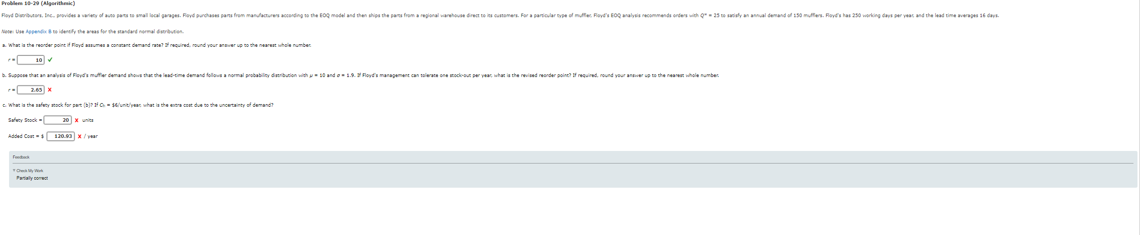 Solved Problem 10-29 (Algorithmic)Note: Use Appendix B to | Chegg.com