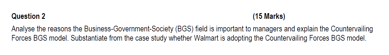 Question 2(15 ﻿Marks)Analyse the reasons the | Chegg.com