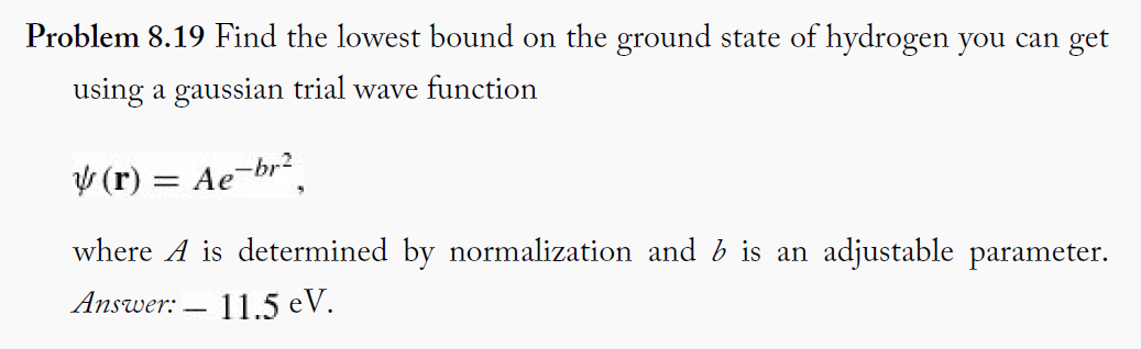 Solved Problem 8.19 Find the lowest bound on the ground | Chegg.com