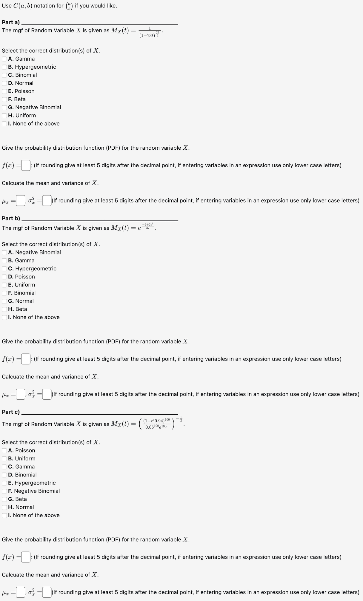 Solved Use C(a, ﻿b) ﻿notation for ([ ﻿a; b ]) ﻿if you would | Chegg.com