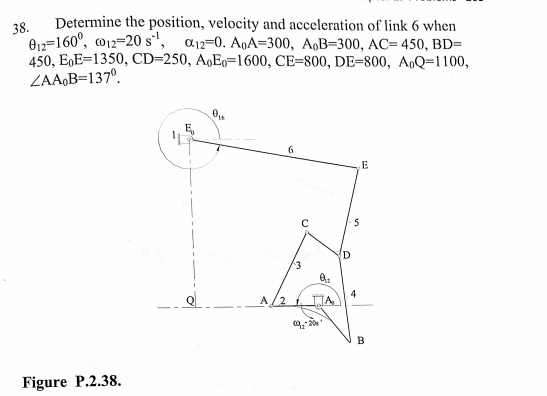 38. Determine the position, velocity and acceleration | Chegg.com
