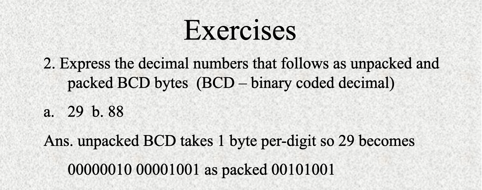 Solved Exercises 2. Express the decimal numbers that follows | Chegg.com