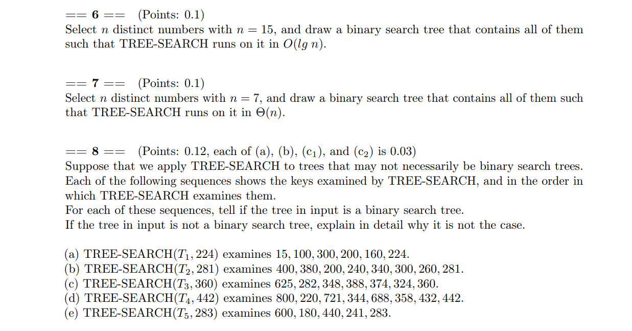 Solved 6 Points 0 1 Select N Distinct Numbers With