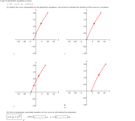 Solved pair at parametric equations is given. | Chegg.com