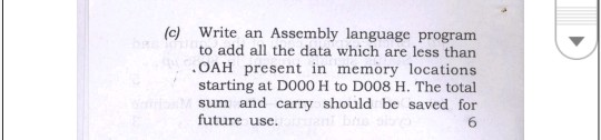 (b) Write an Assembly language program to generate a | Chegg.com