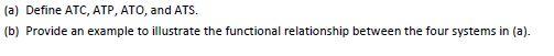 Solved (a) Define ATC, ATP, ATO, and ATS. (b) Provide an | Chegg.com
