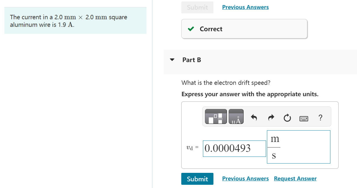 Solved The current in a 2.0 mm×2.0 mm square aluminum wire | Chegg.com